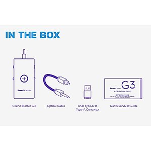 Creative Sound Blaster G3 USB-C External Gaming USB DAC and Amp for PS4, Nintendo Switch, Ft. GameVoice Mix (Audio Balance for Game/Chat), Mic/Vol Control and Mobile App Control, Plug-and-Play