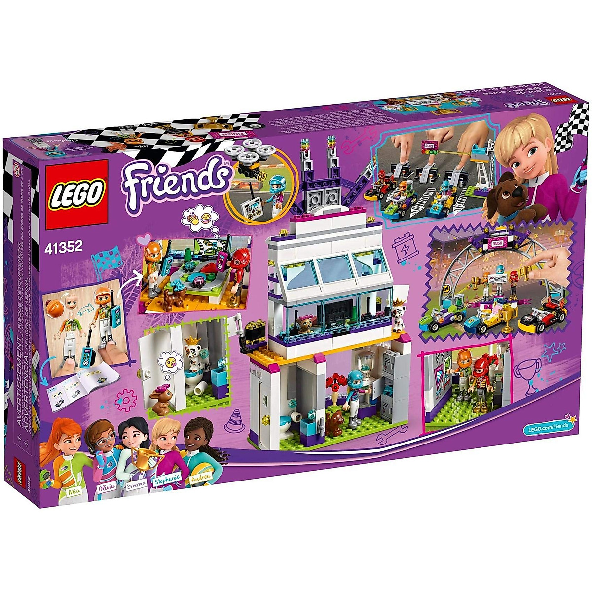 LEGO Friends The Big Race Day 41352 Building Kit, Mini Go Karts and Toy Cars for Girls, Best Gift for Kids (648 Piece)