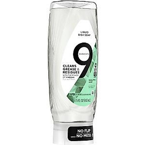 9 Elements EZ Squeeze Dish Soap, Eucalyptus Scent, 15 oz Bottles (3 Pack)