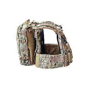 Tactical Airsoft Helmet and Gear Deployment Backpack (Brown)