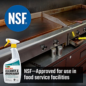 CLR PRO Heavy Duty Multi Surface Industrial Cleaner and Degreaser - Lifts Grease, OIl, Food Residue and Grime with a Foaming Spray, 32 Ounce Bottle (Pack of 2)