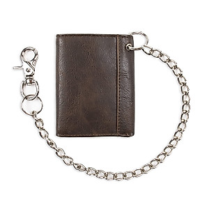 Dickies mens Leather Trifold Wallet, Dark Brown, One Size US