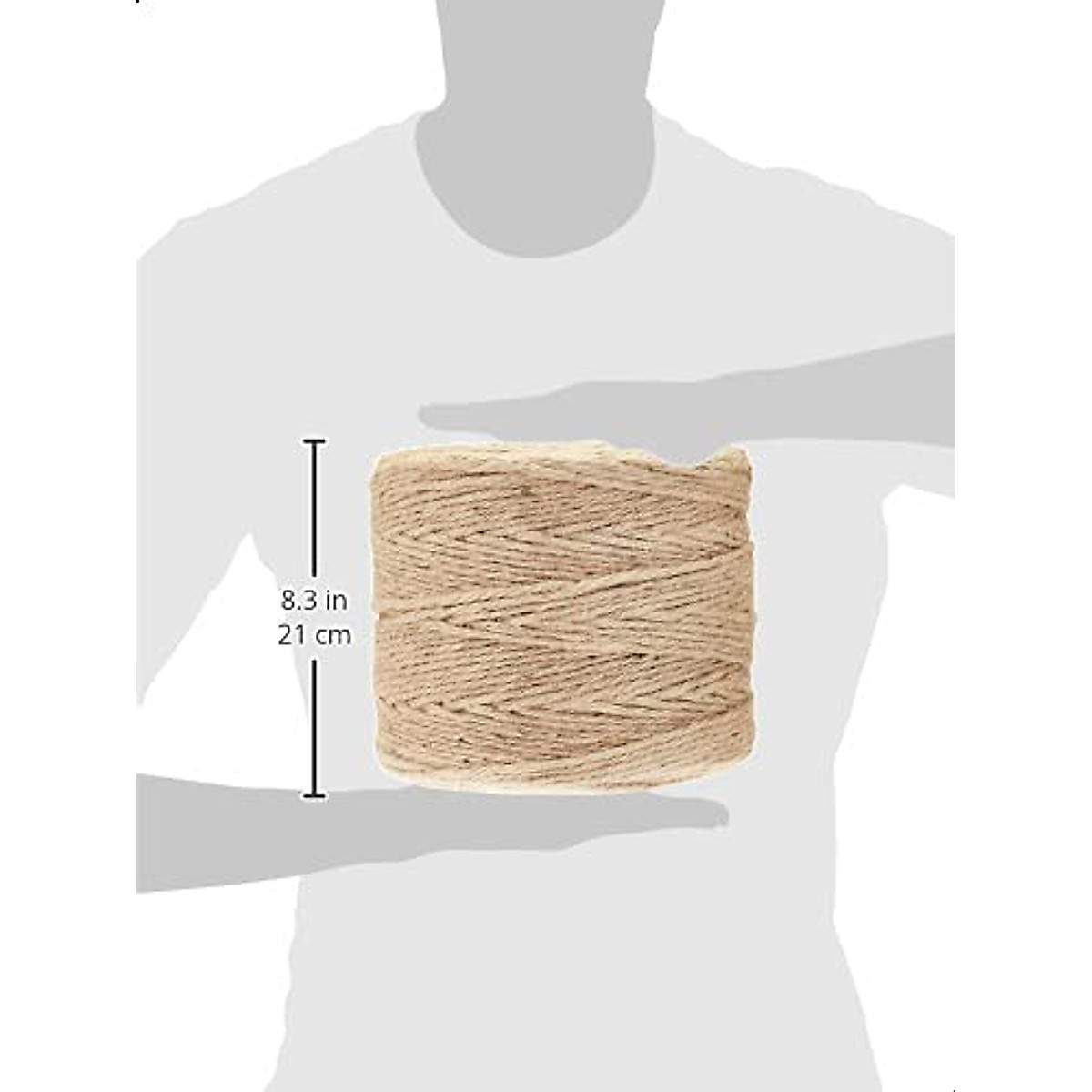 Amazon Basics All-Purpose Natural Jute Twine - #60 x 1425' Foot (2.5mm x 435m), Natural, 1 Pack