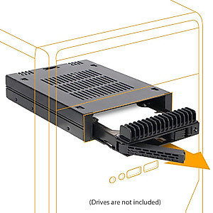 ICY DOCK 1 Bay 2.5 SAS/SATA HDD/SSD Tool-Less Enclosure for External 3.5" Bay | ExpressCage MB741SP-B