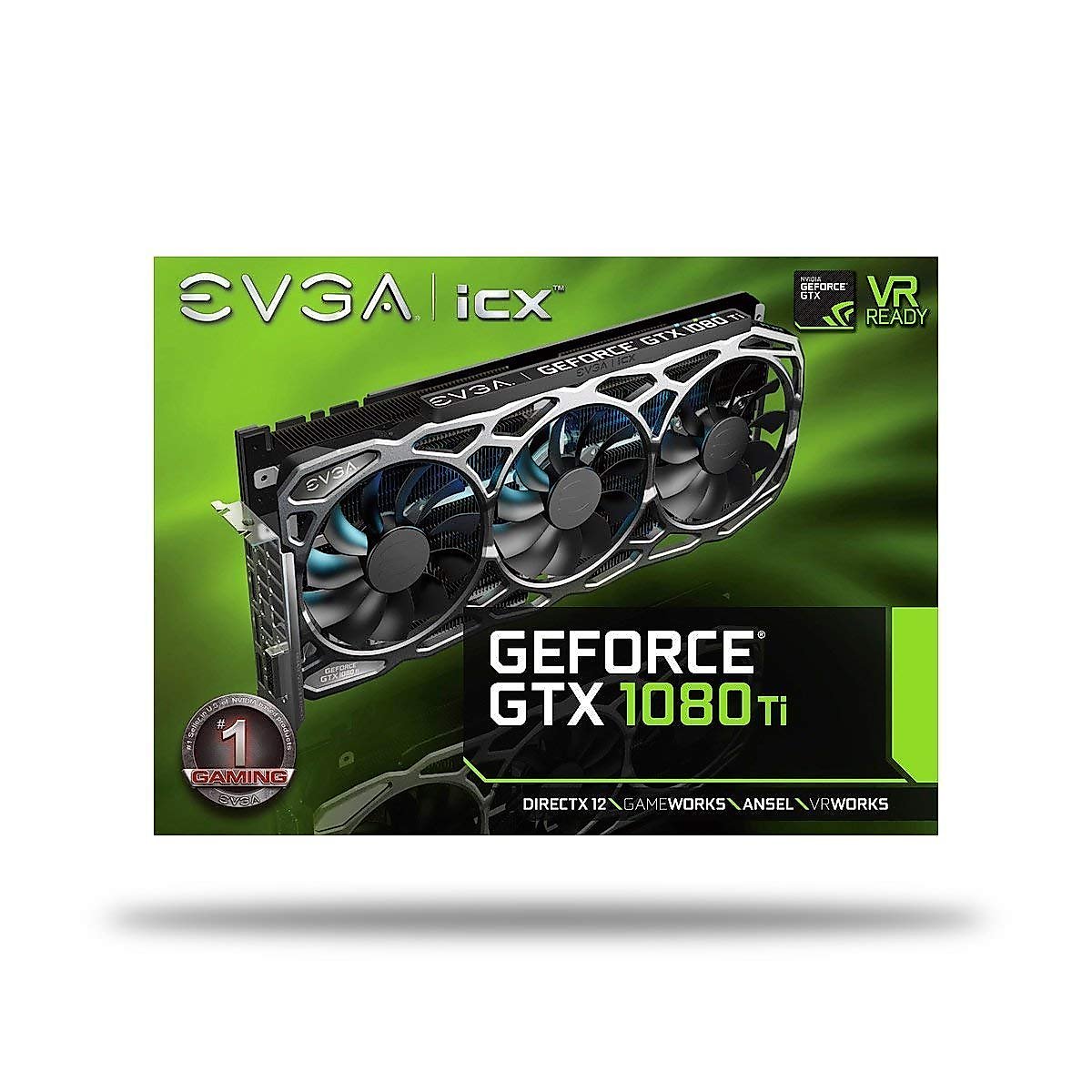 EVGA GeForce GTX 1080 Ti FTW3 Gaming, 11GB GDDR5X, iCX Technology - 9 Thermal Sensors & RGB LED G/P/M, 3X Async Fan Control, Optimized Airflow Design Graphics Card 11G-P4-6696-KR (Renewed)