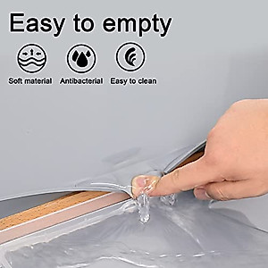 Eapele Under Sink Mat Kitchen Cabinet Tray,28"x22",Flexible Waterproof Silicone Made, Hold up to 2 Gallons Liquid (Gray)