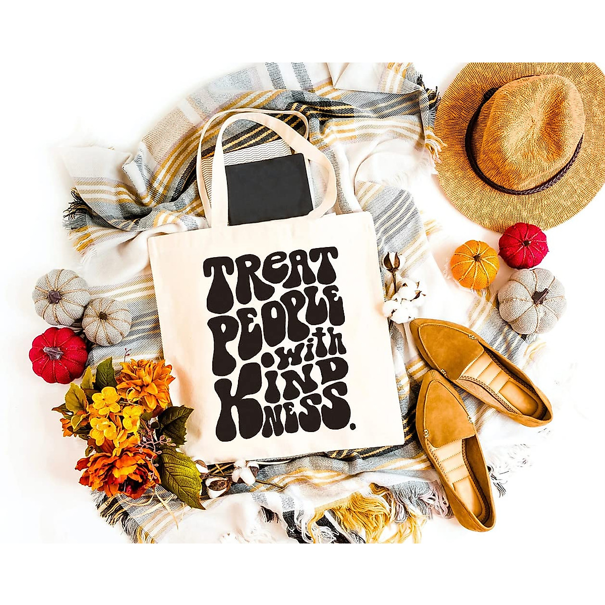 GXVUIS Canvas Tote Shopping Bag for Women Inspirational Reusable Grocery Shoulder Bags for School Travel Beach Girls Gifts White