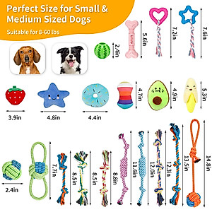 Enido Dog Rope Toys for Small & Medium Breed Dogs, Puppy Chew Toys, 24 Pack Puppy Teething Toys, Promote Dog Dental Health, Exercise & Bonding