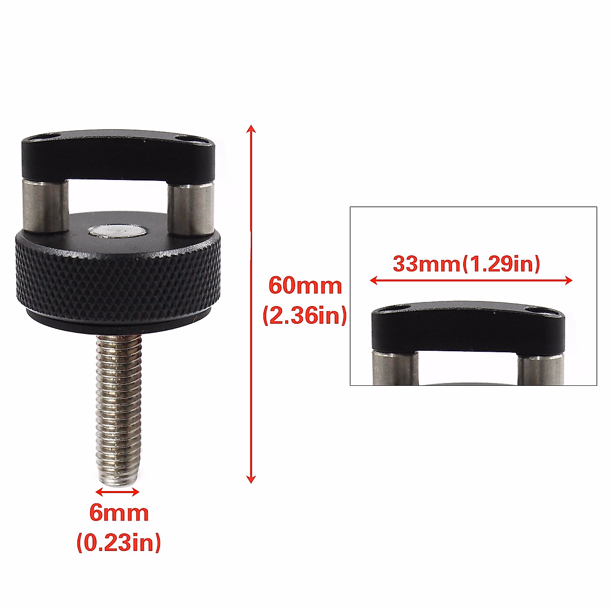 Sewtanc Hard Top Quick Removal Fastener Thumb Screw Nuts Tie-Down D-Rings For Compatible Jeep Wrangler TJ JK 2007-2022(black)