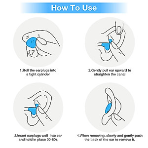 Frienda 21 Pairs Ear Plugs for Sleeping Reusable Moldable Silicone Earplugs Soft Noise Cancelling Earplugs Sound Blocking Ear Plugs with Case for Swimming Concert 32dB NRR (White, Blue, Orange)