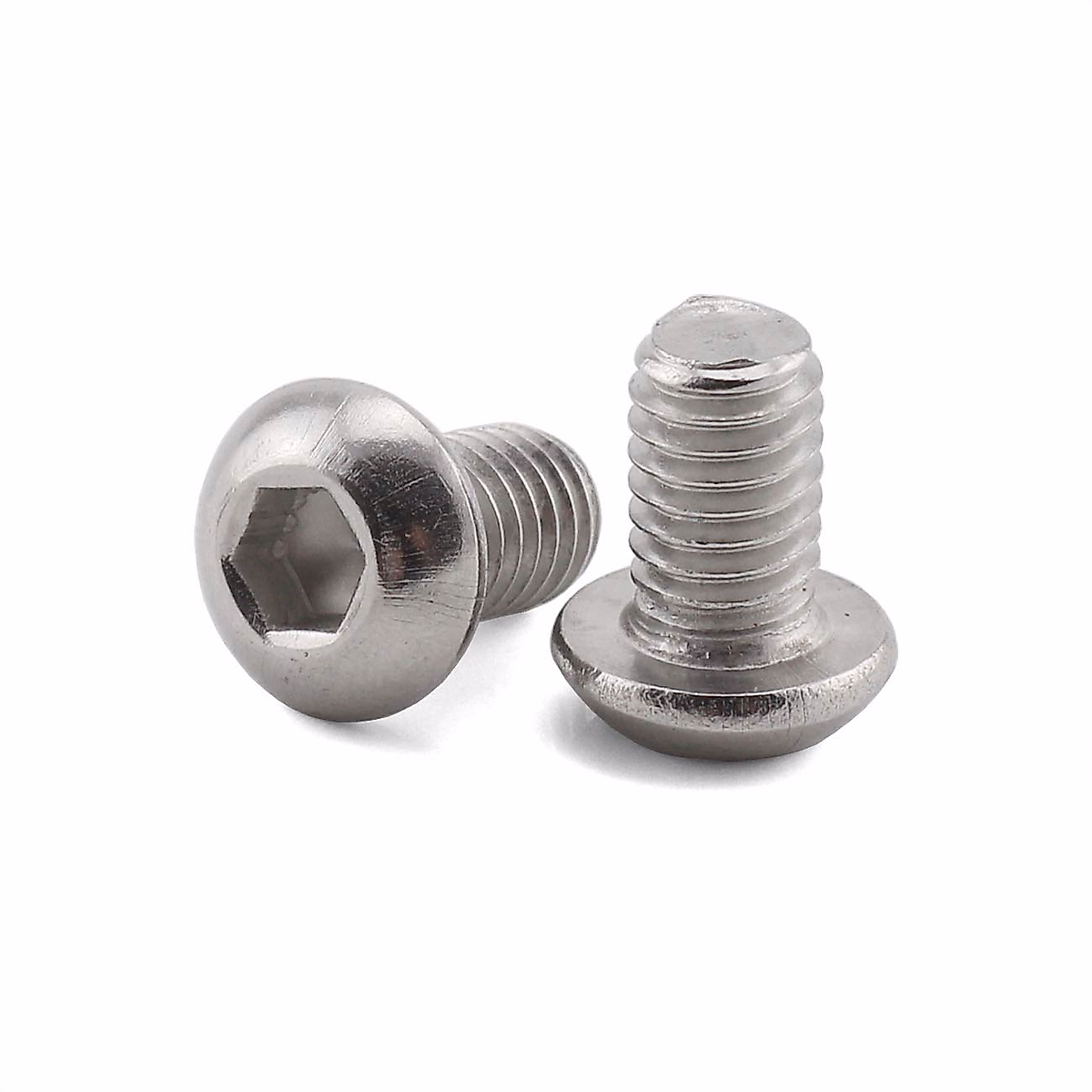 PZRT 50pcs M5 x 8mm Button Head Socket Cap Screws,304 Stainless Steel Allen Hex Button Head Screws