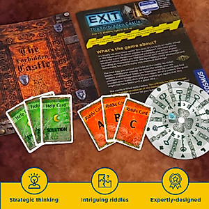 Exit: The Forbidden Castle | Exit: The Game - A Kosmos Game | Family-Friendly, Card-Based at-Home Escape Room Experience for 1 to 4 Players, Ages 12+