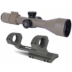 Monstrum G3 3-18x50 FFP Rifle Scope | Flat Dark Earth | Monstrum Extended Length Offset Scope Mount | 30 MOA | Bundle