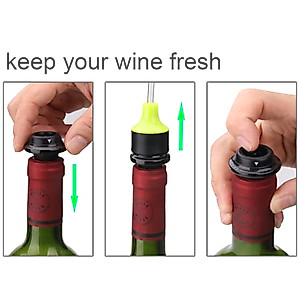 wine stoppers vacuum Accessory Hose Compatible with FoodSaver(6 wine corks + 1 hose)