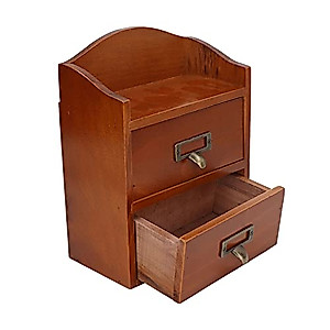 Retro French Design Desk Wooden Storage Box Desk Storage Box for Office