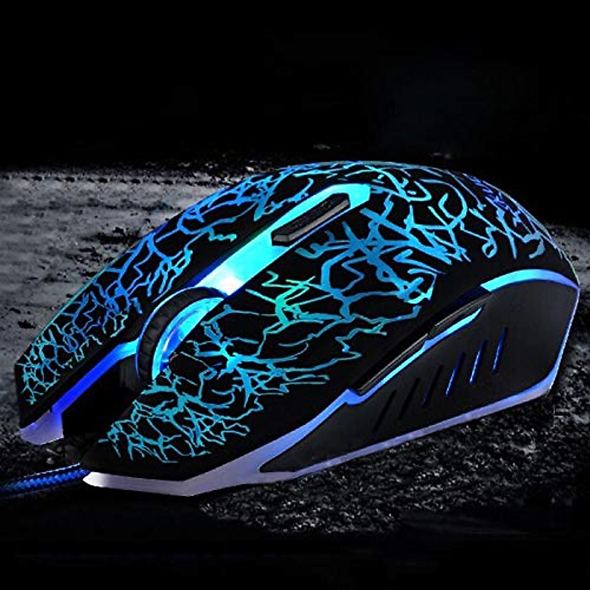 Professional Colorful Backlight 4000DPI Optical Wired Gaming Mouse