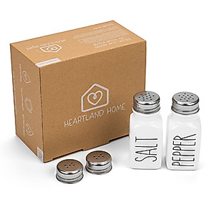 Heartland Home Porcelain Butter Dish and Salt and Pepper Shaker Set