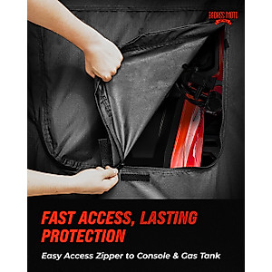 Badass Moto ATV Covers Waterproof Outdoor Heavy Duty, Rip-Resistant, Night-Reflective Quad Cover, 4 Wheeler Cover, Easy-Access Zipper & Vents Four Wheeler Accessories - ATV Gifts, Large 95" Long