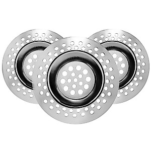 OFXDD Hair Catcher Drain, Basin Sink Strainer 3", Bath Drain Protector, Bath Drain Hair Catcher, Kitchen Sink Drain Cover (Pack of 3)