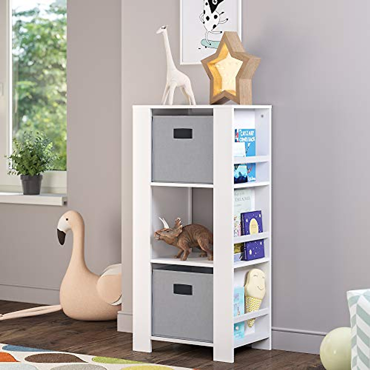 RiverRidge 2 Pc Storage Set in Gray Folding Bin, 2 Count