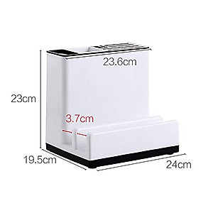 GANFANREN Kitchen Utensil Plastic Scissors Knife Holder Cutting Board Holder Draining Rack Storage Shelf Organizer Chopping Knife Rack