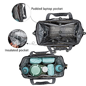 FHELAD Diaper Bag Tote, Hospital Bag Essentials for Mom, Maternity Baby Bags with Large Capacity