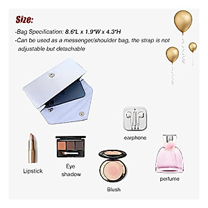 topfive Silver Evening Envelope Bag Clutch Purse Shiny Sequins for Women Wedding Party Prom Formal Purse