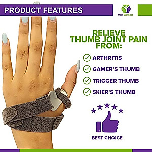 MARS WELLNESS CMC Joint Thumb Arthritis Brace - Restriction Thumb Support Brace Stabilizing Splint for Osteoarthritis and arthritis thumb splint - Medium - Right Hand