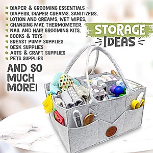 KeaBabies Pregnancy Belly Support Belt and Storage Caddy Bundle - Pregnancy Back Brace - Large Diaper Caddy Organizer