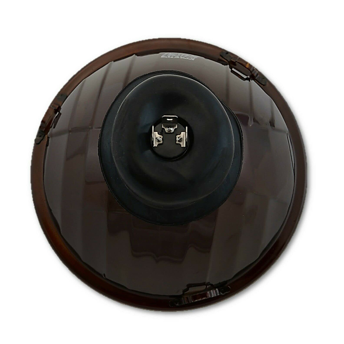 Octane Lighting 7 Inch H6024/6014 Yellow Amber Crystal Glass Headlight H4 Halogen Fog Light Pair