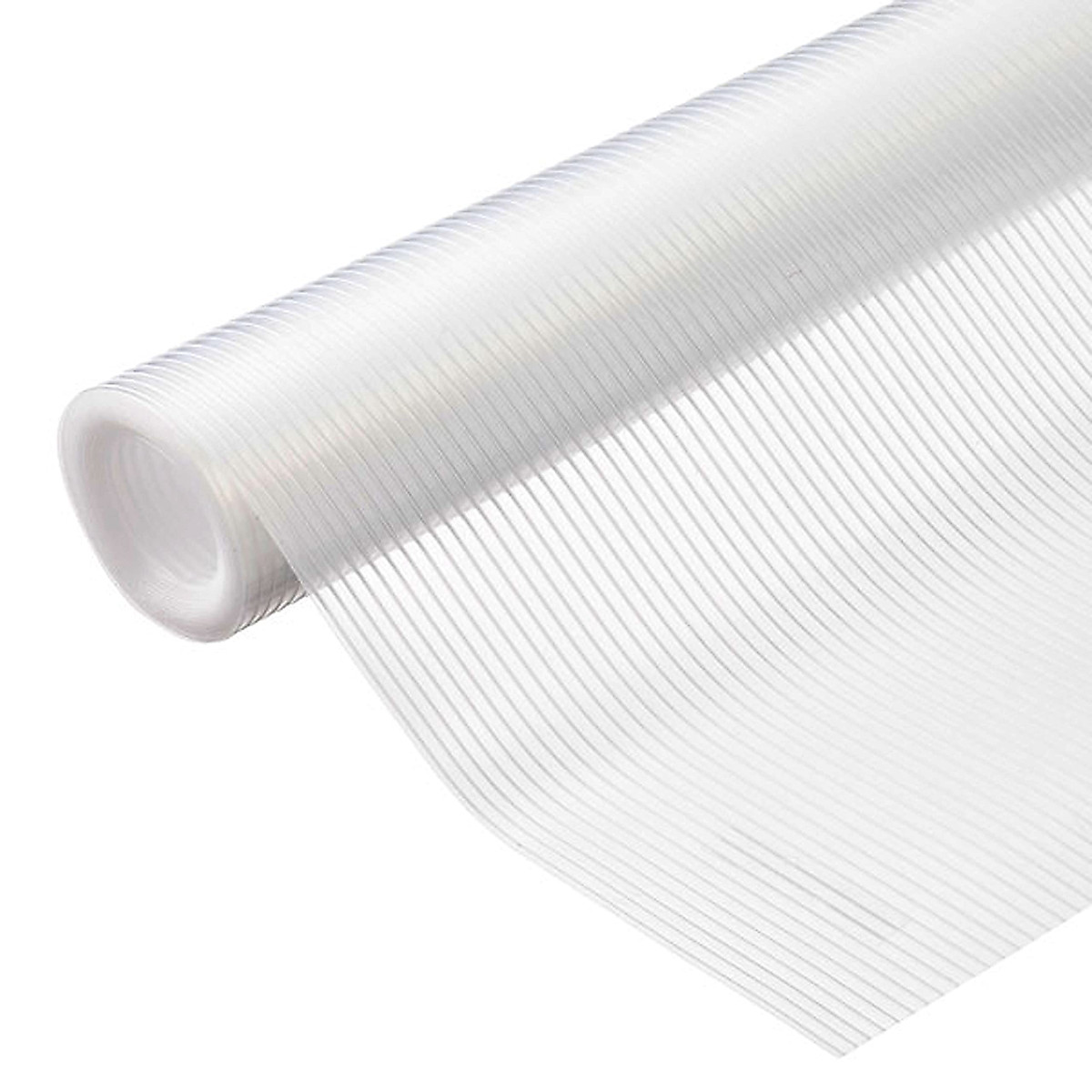 1 Roll Clear Ribbed Shelf Drawer Liner Cover 12"X30" Non Slip Cushion Grip Mat 1 Roll Clear Ribbed Shelf Drawer Liner Cover Non Slip Cushion Grip Tool Box Mat Pad 12" Wide X 30" Long Approx Lining