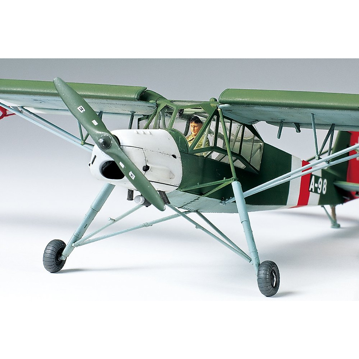 Tamiya Fieseler Fi 156 Storch Plastic Model Kit, 1/48 Scale, Black