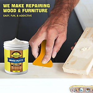 Wood Filler,Wood Putty - Wood Putty Filler, Wood Filler Paintable, Wood Furniture Repair Kit Can Quickly Repair Damaged Holes, Cracks and Chips. White Wood Filler - 9.87 Ounce (White)