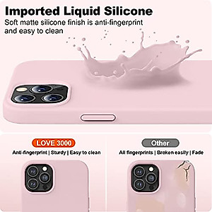 LOVE 3000 Designed for iPhone 13 Pro Max Case, Silicone-Shockproof-Protective Phone Case for iPhone 13 Pro Max 6.7 inch, Pink Sand