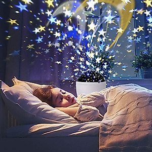 Aytai Star Projector Night Lights for Kids with Timer, Moon Star Projector Light with 3 Kind of Shells 21 Changing Modes, Galaxy Light Projector for Bedroom Baby Nursery Birthday Christmas Gifts