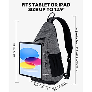 WATERFLY Sling Bag Crossbody Backpack: Over Shoulder Daypack Casual Cross Chest Side Pack