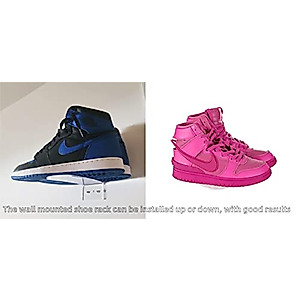 IEEK Floating Shoe Display 8 Pack,Levitating Acrylic Shoe Shelf for Wall,Clear Wall Mounted Shoe Rack Sneaker Display Shelves Space Saving Shoe Organizer Holder for Sneaker Collection