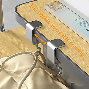 SYINUOYIS 2 Pcs Desk Hooks for Bag,Shelf with Hook for Hanging Bag,Organizer Headset Stand, Under Desk Hook Mount for Table Desk Closet Door Cabinets