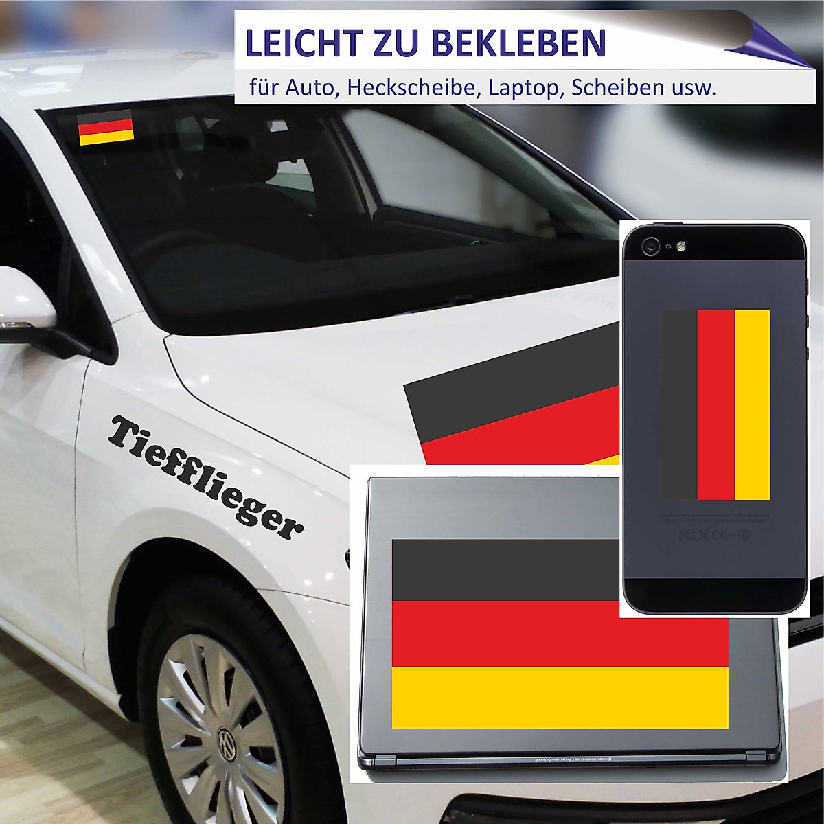 INDIGOS UG - Sticker/Bumper/JDM/Die Cut - Flag/Banner A-LS200 Zaire - Zaire 15 cm Colored - wehend -