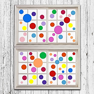 264 Pieces Polka Dot Wall Decals Circles Decals for Wall Vinyl Dots Stickers Set for Room Kids Bedroom Nursery Playroom Classroom Decor Graphic Decals Stickers 7 Different Size（12 Colors）