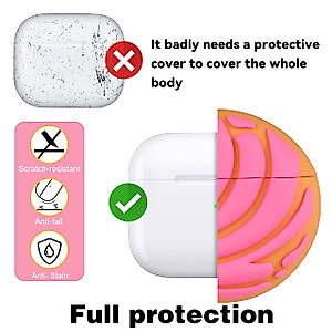 Mulafnxal for Airpod 3 3rd Generation Case Cute Cartoon 3D Kawaii Unique Silicone Cover Funny Fashion Fun Cool Food Design Stylish Cases Women Girls Boys Teen for Airpods 3 (2021) (Pk Bread)