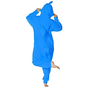 Markest Onesie Unisex Adult Pajamas Animal Blue Shark Cosplay Costume Sleepwear,M