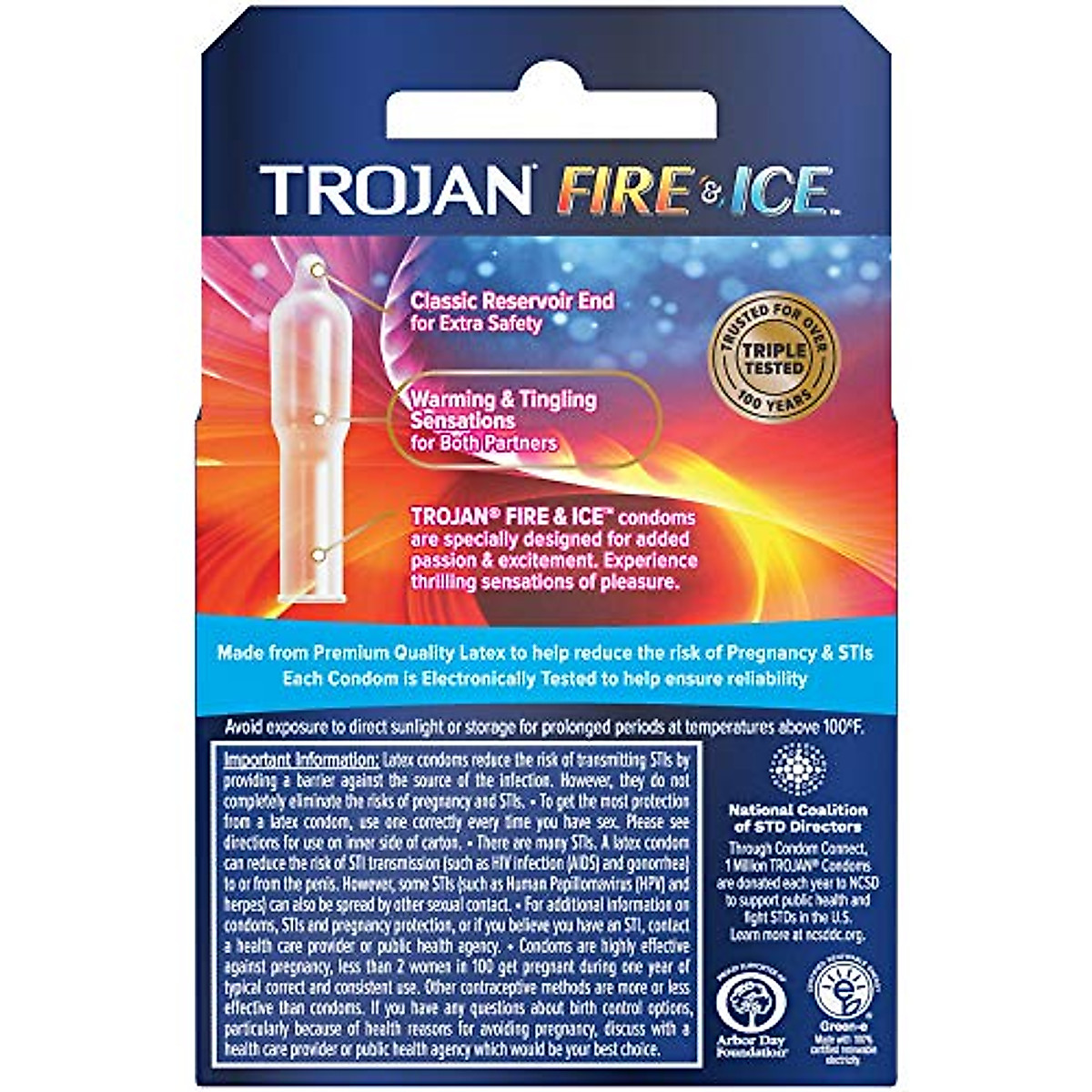 Trojan Fire & Ice Condoms 3 Pack