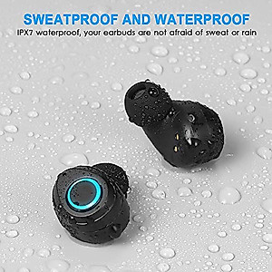 Wireless Earbud, Bluetooth 5.1 Headphones with HD Mic, 2023 Mini Bluetooth Earbud Deep Bass, 30H IP7 Waterproof Wireless Headphones, Wireless Earphones in Ear with Touch Control, USB-C Fast Charging