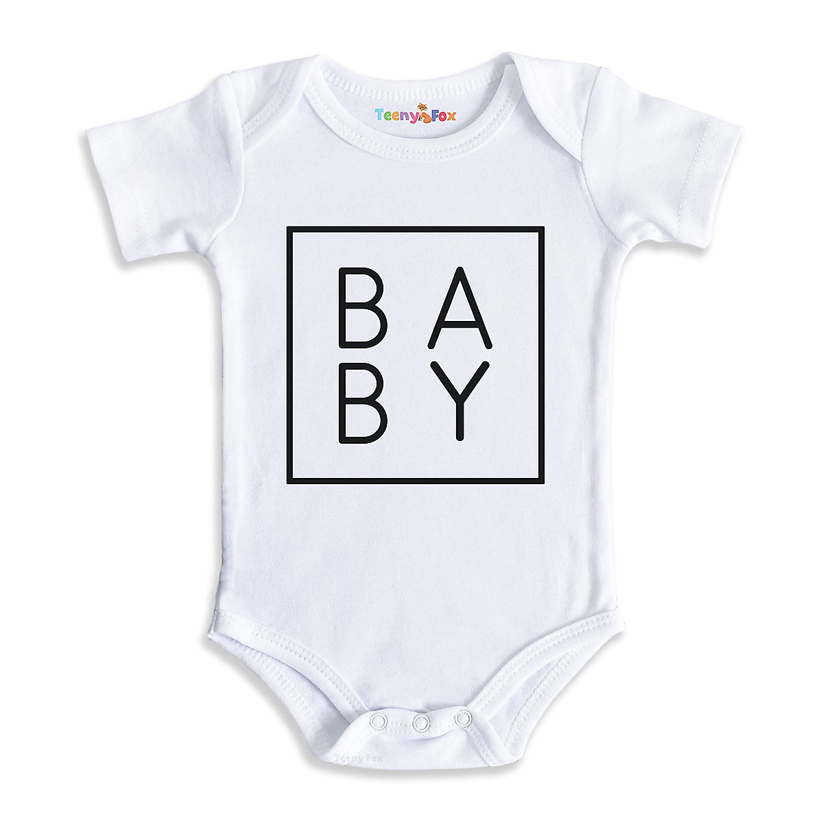 Teeny Fox Baby Bodysuit Letter Printed Family Cute Matching Outfits Couple Shirts