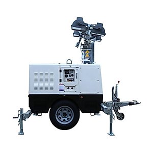 Silent Mobile Light Tower Diesel Engine with 360° Rotating High Mast
