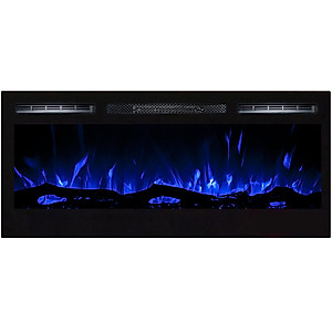 Regal Flame Lexington 35" Built-in Ventless Heater Recessed Wall Mounted Electric Fireplace - Log