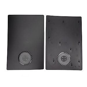 TOTITOM Game Console Panel Plate Frosted Black Replacement Console Panel Plate Shell with Thermovent for PS5 Digital Edition Console Panel Plate