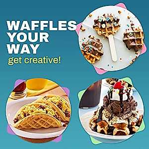 Elite Gourmet EWM460 Nonstick Rotating Flip Belgian Waffle Maker, 1.25-Inch Thick Waffles, Hash Browns, Keto, Snacks, Sandwich, Eggs, Easy to Clean, Black, 5 Inch