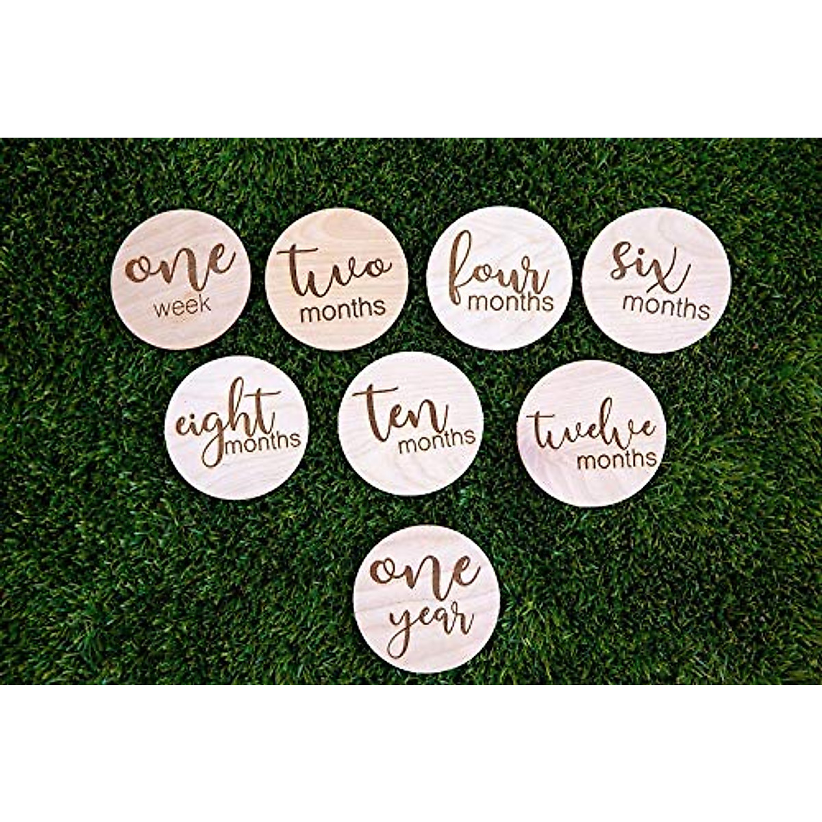 Baby Milestone Wood Circles